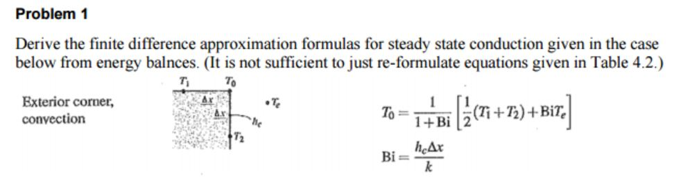 Solved Derive The Finite Difference Approximation Formulas