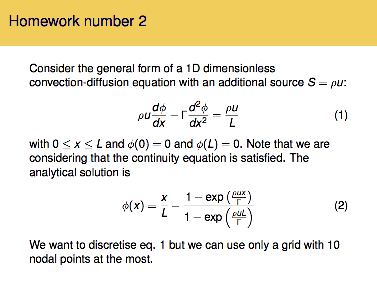 Homework number 2 Consider the general form of a 1D | Chegg.com