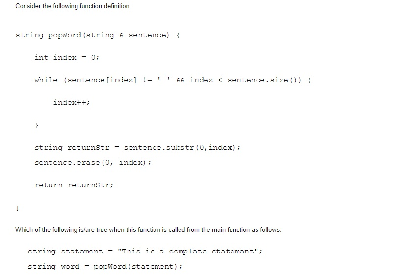 Consider the following function definition string | Chegg.com