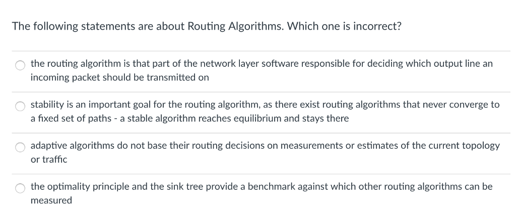 Solved The following statements are about Routing | Chegg.com