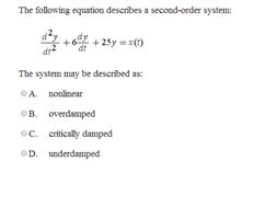 Solved The following equation describes a second- order | Chegg.com