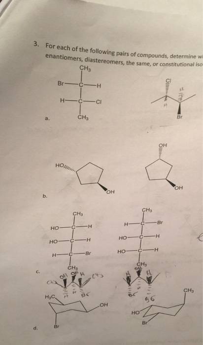 Solved For Each Of The Following Pair Of Compounds