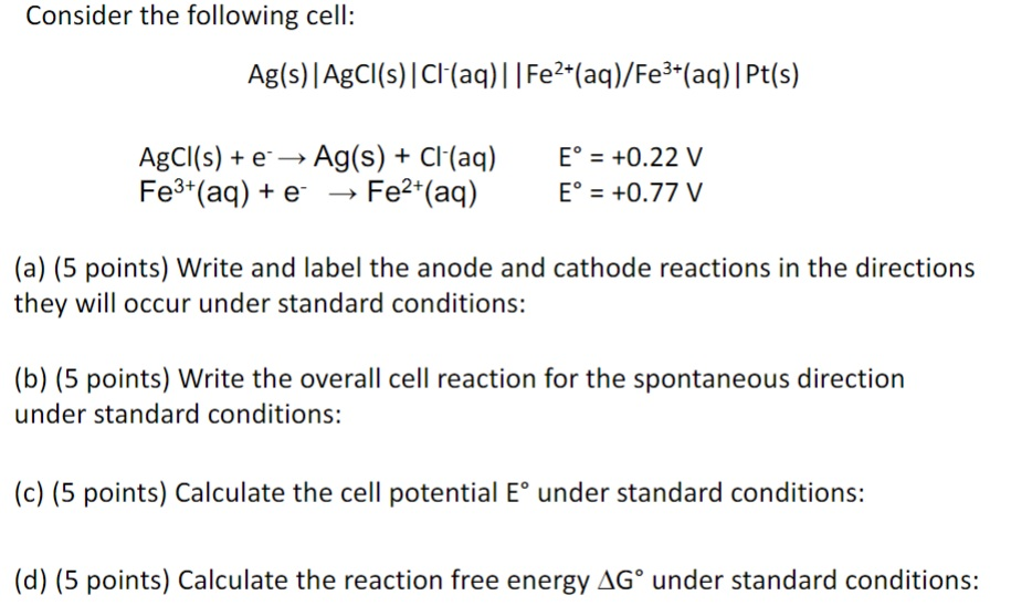 Solved Consider the following cell: | Chegg.com