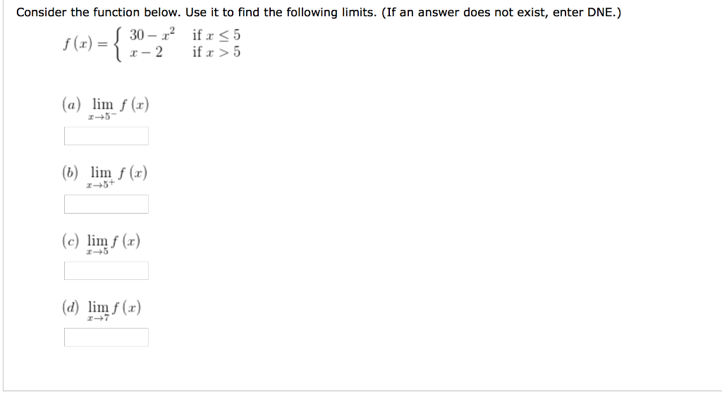 Solved Consider the function below. Use it to find the | Chegg.com