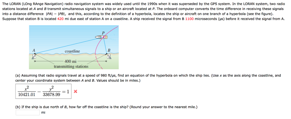 Solved The Loran Long Range Navigation Radio Navigation