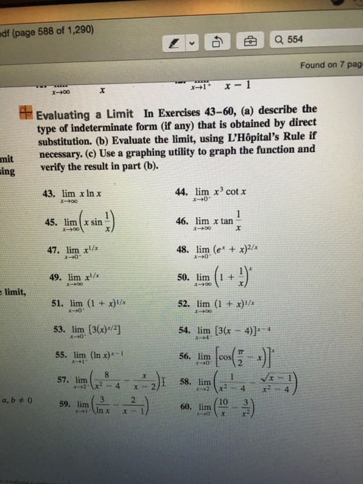 Solved Evaluating a Limit In Exercises 43-60, (a) describe | Chegg.com