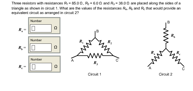 Solved Three resistors with resistances R,-85.0 Ω, R2 6.0 Ω | Chegg.com