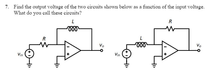 Solved Find the output voltage of the two circuits shown | Chegg.com