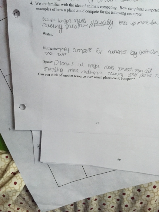 Solved We are familiar with the idea of animals competing. | Chegg.com