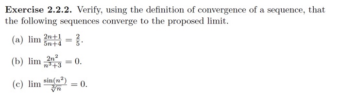 Solved Verify, using the definition of convergence of a | Chegg.com