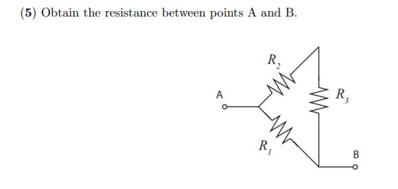Solved Obtain the resistance between points A and B. | Chegg.com