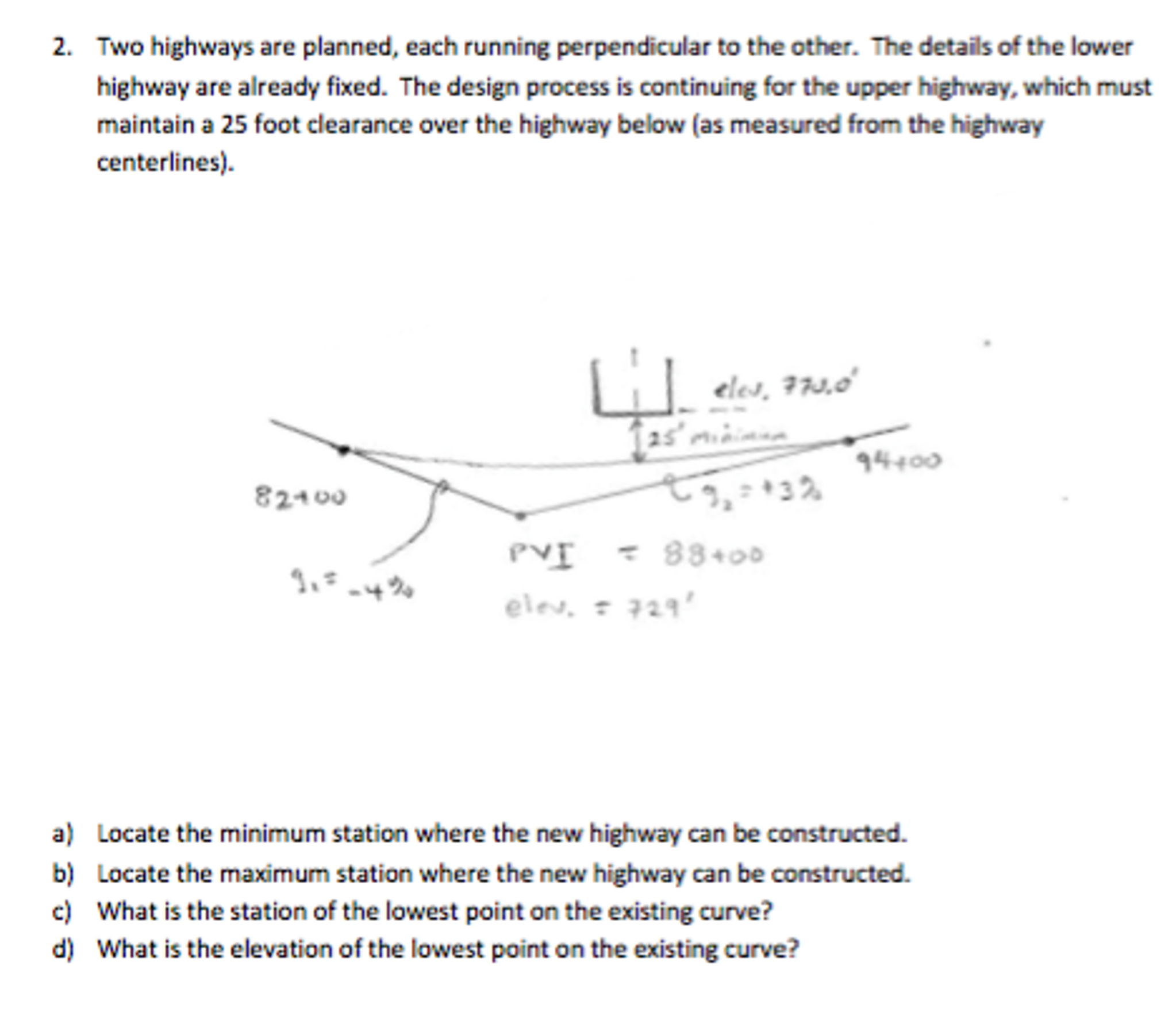 Two highways are planned, each running perpendicular | Chegg.com