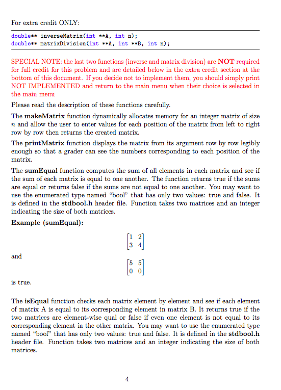 Solved 2. Matrix Utilities (matrix utils.c) A dynamic | Chegg.com