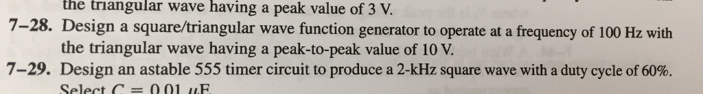 Solved triangular wave having a peak value of 3 V. the 7-28. | Chegg.com