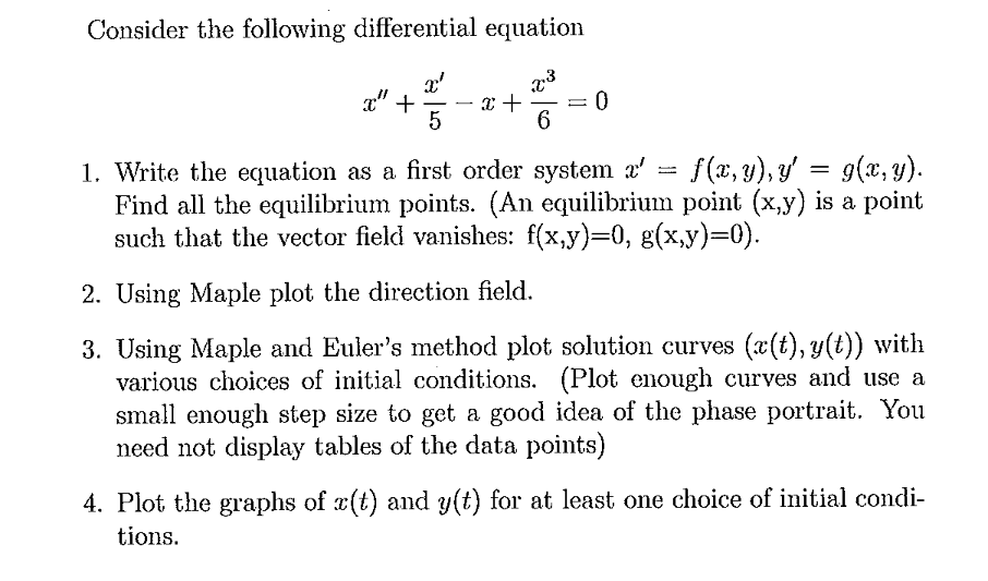 Solved Consider the following differential equation 3 ? 1. | Chegg.com