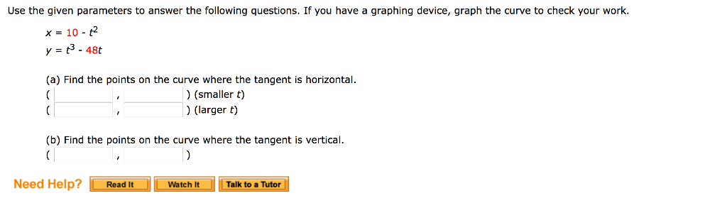 Solved Use the given parameters to answer the following | Chegg.com