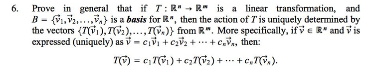 Solved Prove in general that if T : R n rightarrow R m is a | Chegg.com