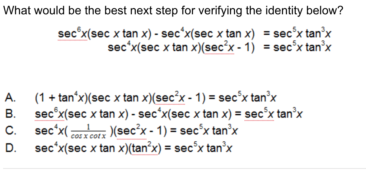 Solved What would be the best next step for verifying the | Chegg.com