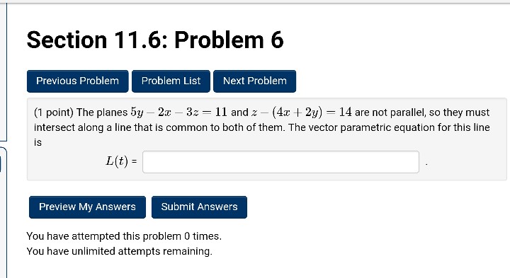 Solved Section 11 6 Problem 6 Previous Problemproblem List