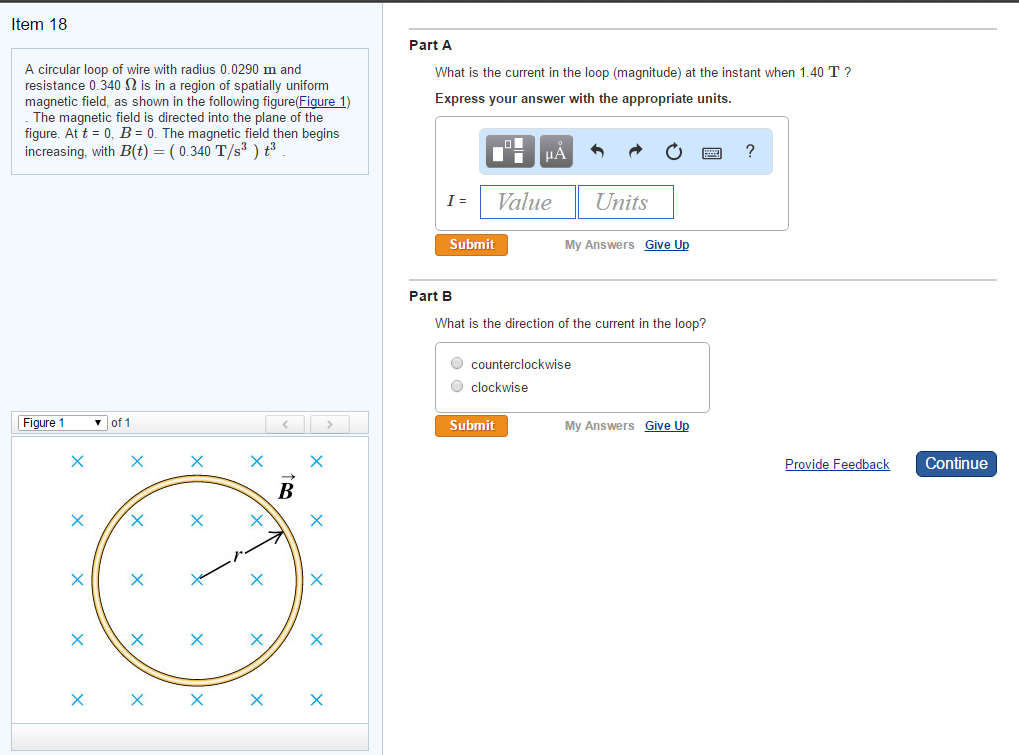 Solved A circular loop of wire with radius 0.0290 m and | Chegg.com