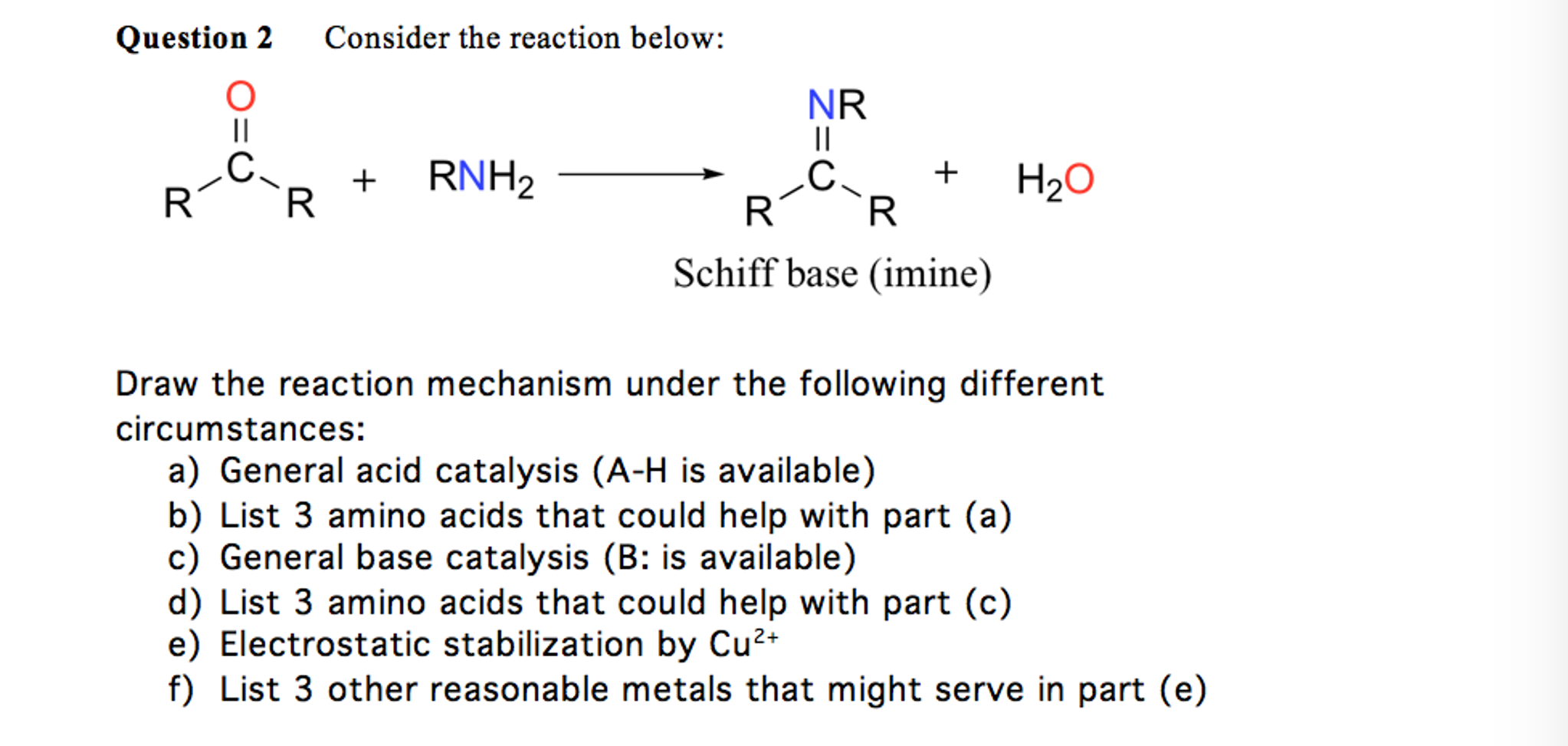 Solved Question 2 Consider the reaction below: Draw the | Chegg.com