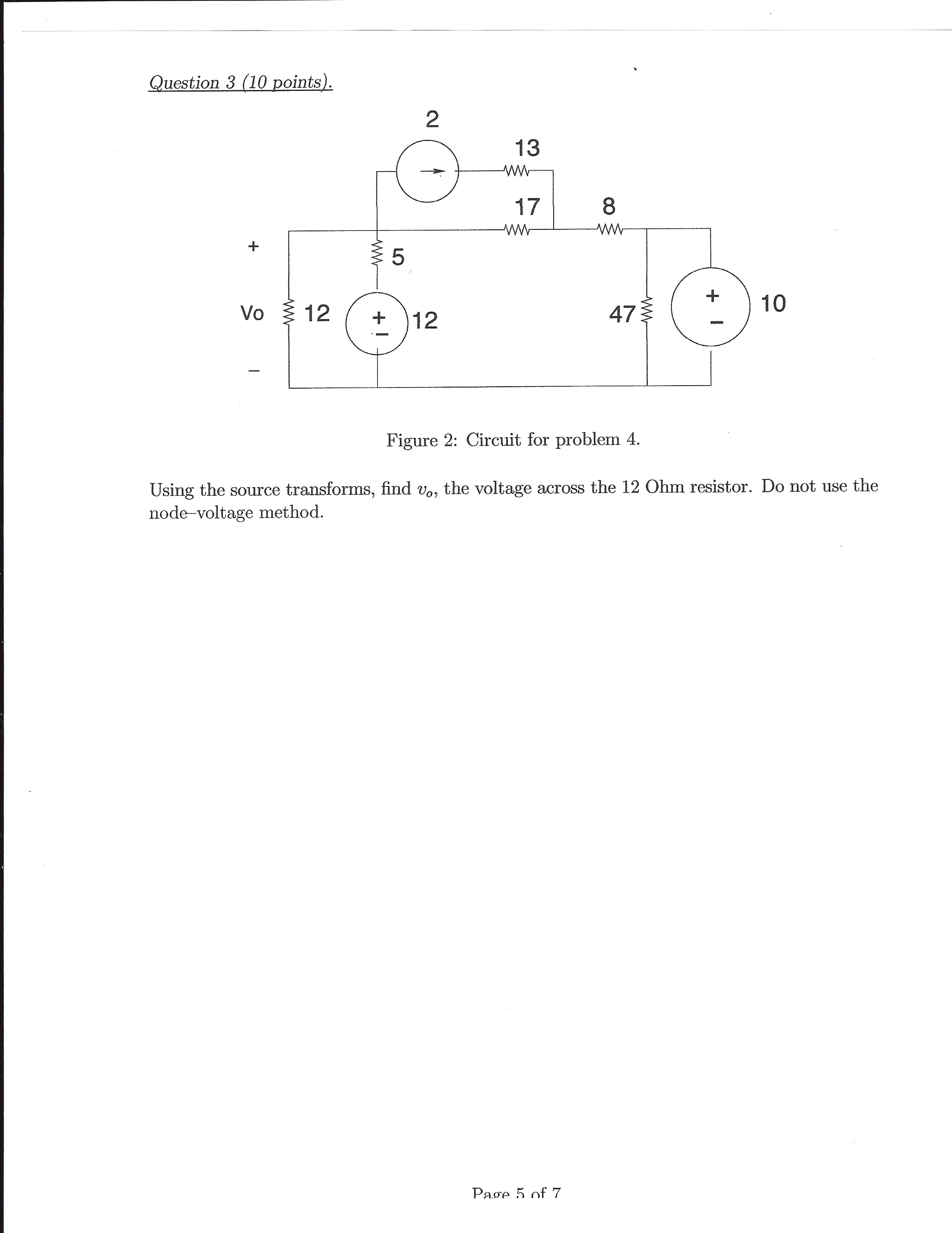 Using the source transforms, find v0, the voltage | Chegg.com
