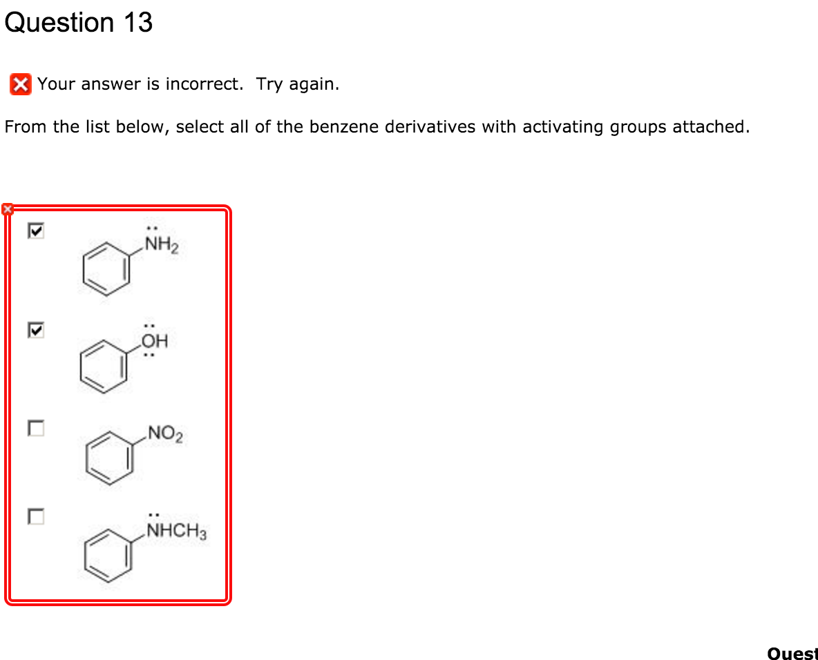 Solved From the list below, select all of the benzene | Chegg.com