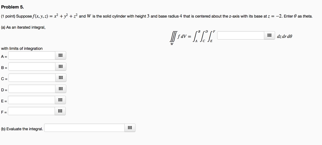Solved Problem 5. (1 point Suppose y, z (a) As an iterated | Chegg.com