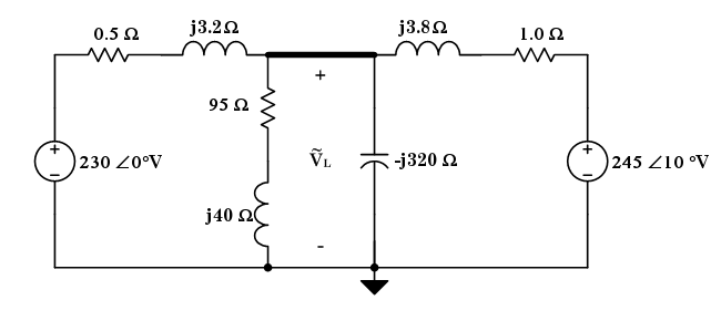 Solved Given: The phasor circuit shown | Chegg.com