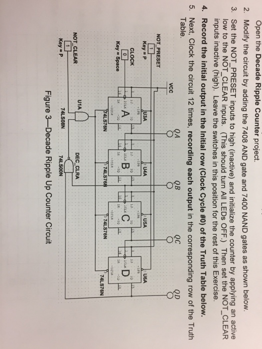 Open the Decade Ripple Counter project. 2. Modify the | Chegg.com