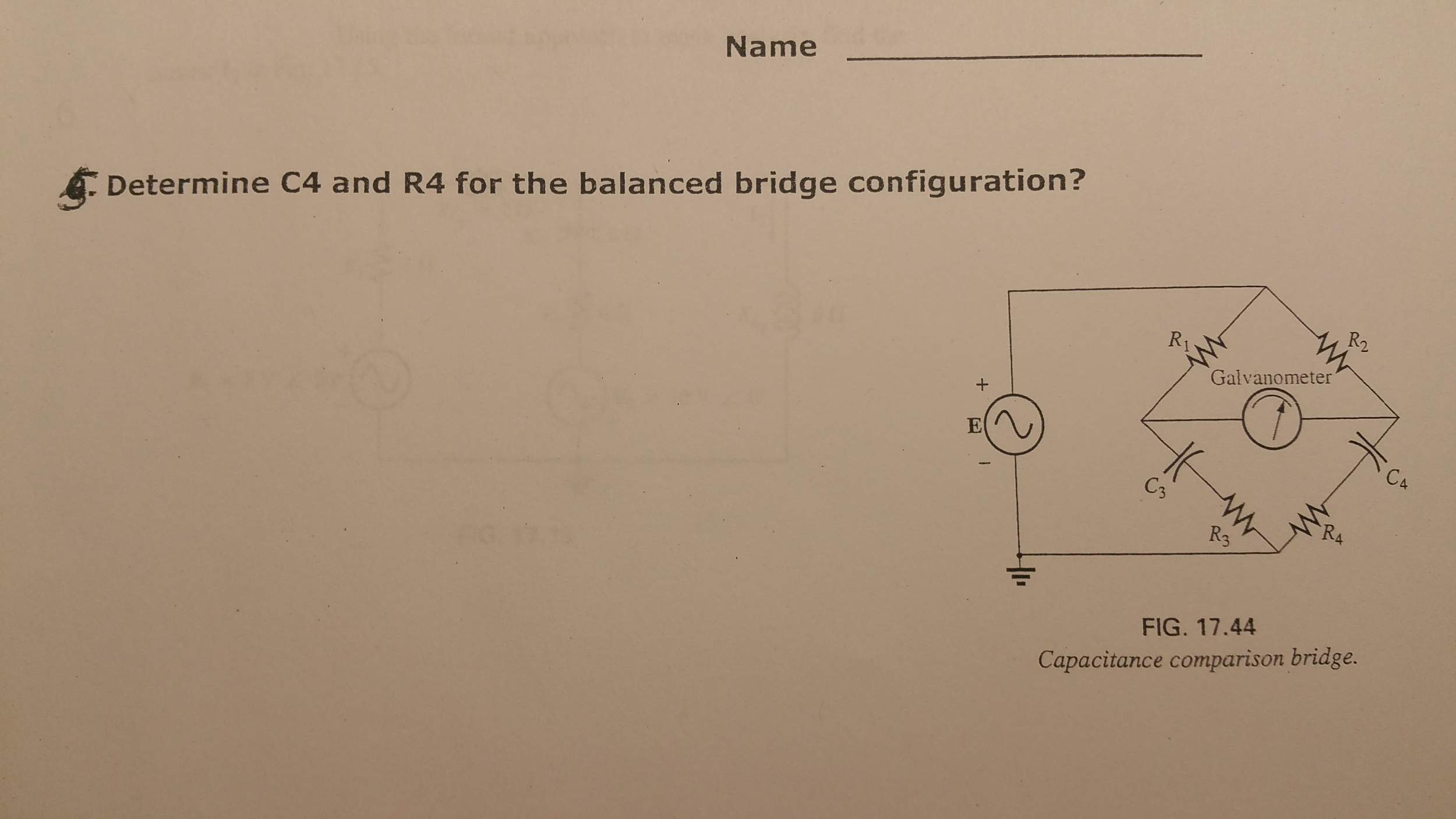 Solved Determine C4 and R4 for the balanced bridge | Chegg.com