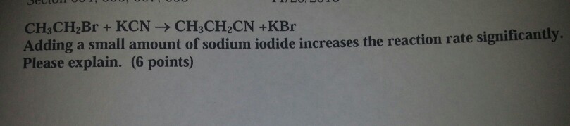 Solved CH3CH2Br + KCN right arrow CH3CH2CN +KBrAdding a | Chegg.com