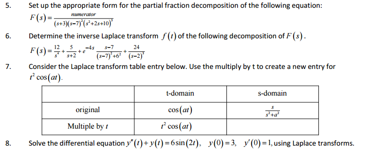 Solved Set up the appropriate form for the partial fraction | Chegg.com