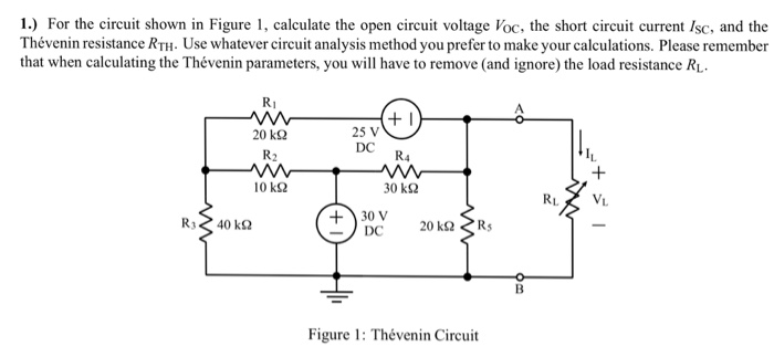Solved Thevenin Circuit. Find voltage open circuit, current | Chegg.com