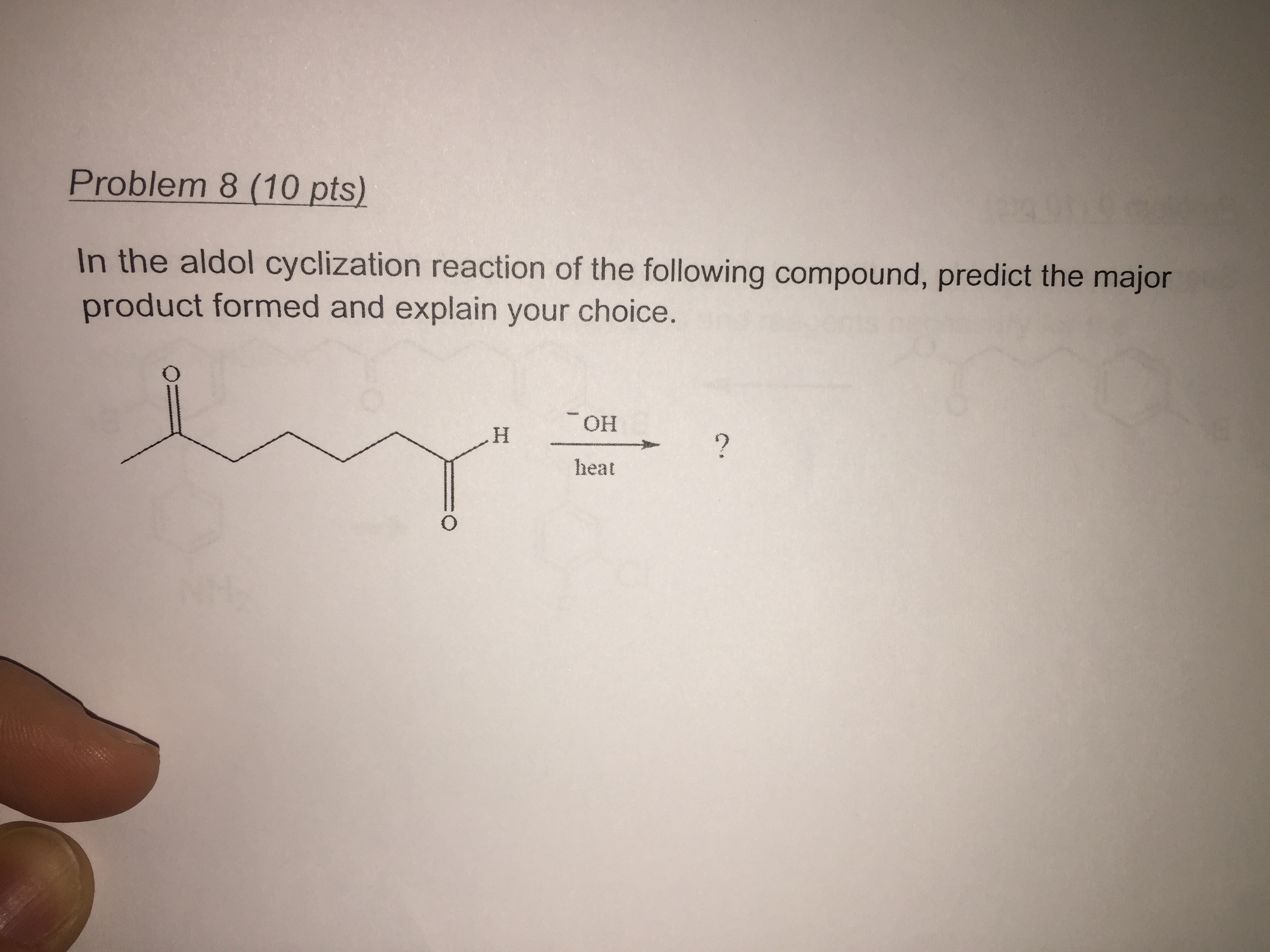 Solved In the aldol cyclization reaction of the following | Chegg.com