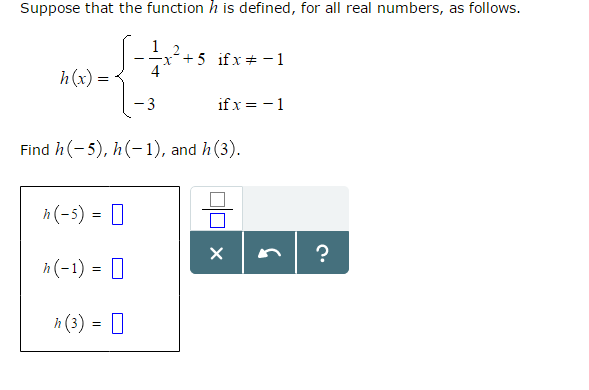 Solved Suppose that the function h is defined, for all real | Chegg.com