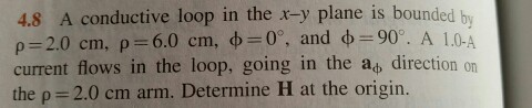 Solved A conductive loop in the x-y plane is bounded b | Chegg.com