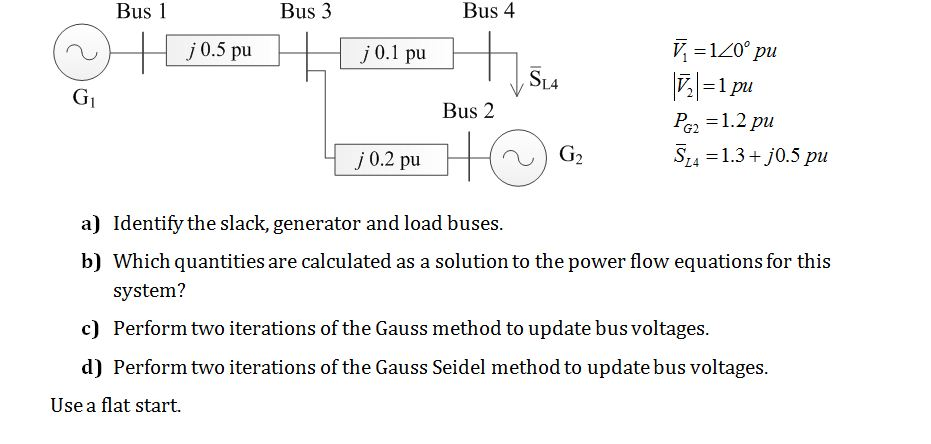 Identify the slack, generator and load buses. Which | Chegg.com
