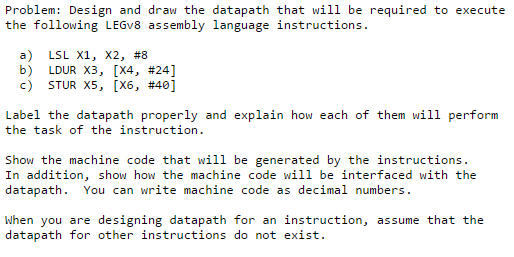 Solved Design and draw the datapath that will be required to | Chegg.com