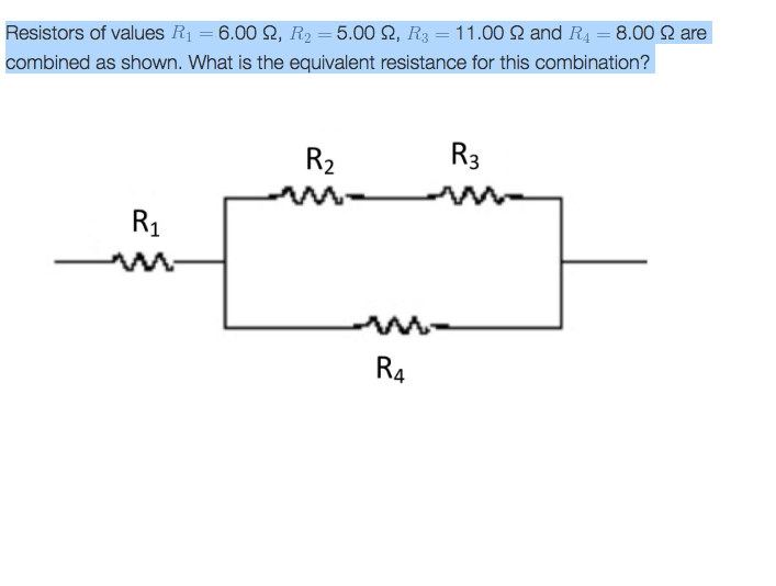 Solved Resistors of values R_1=R1= 6.00 ?, R_2=R2= 5.00 ?, | Chegg.com