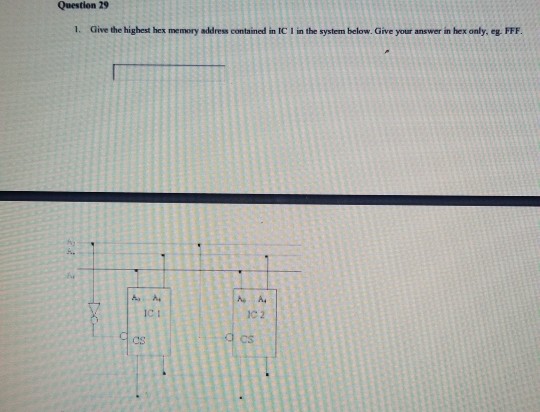 Solved Question 29 1. Give the highest hex memory address | Chegg.com