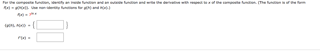 Solved For The Composite Function Identify An Inside 1503