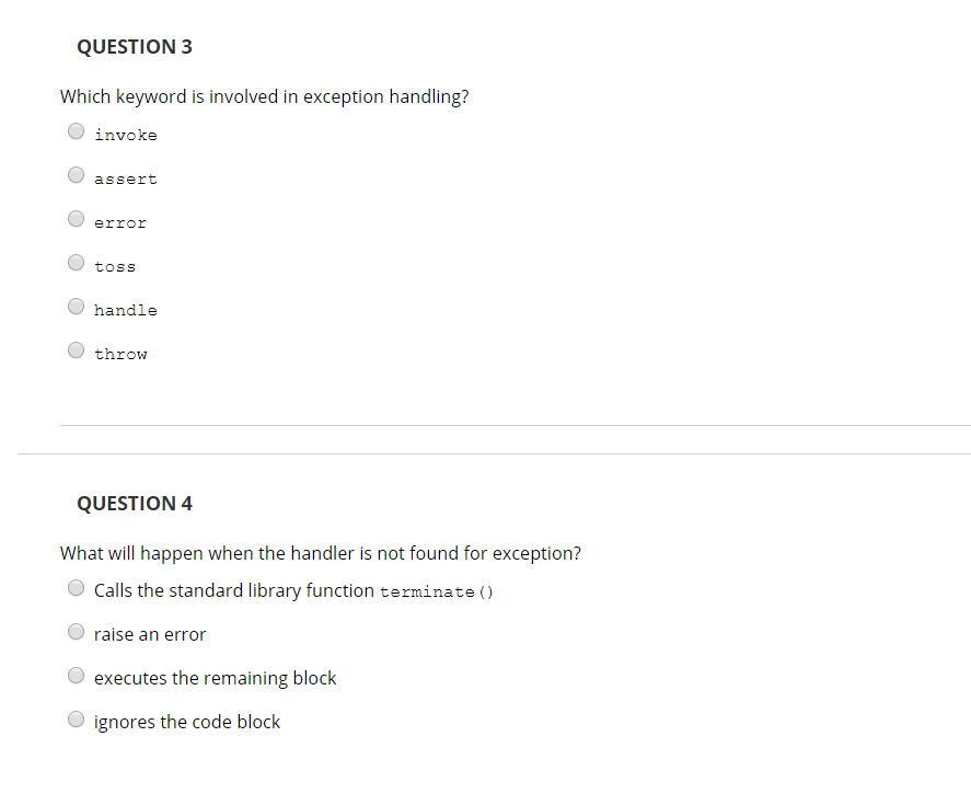 Solved QUESTION 1 The Java compiler checks that all | Chegg.com