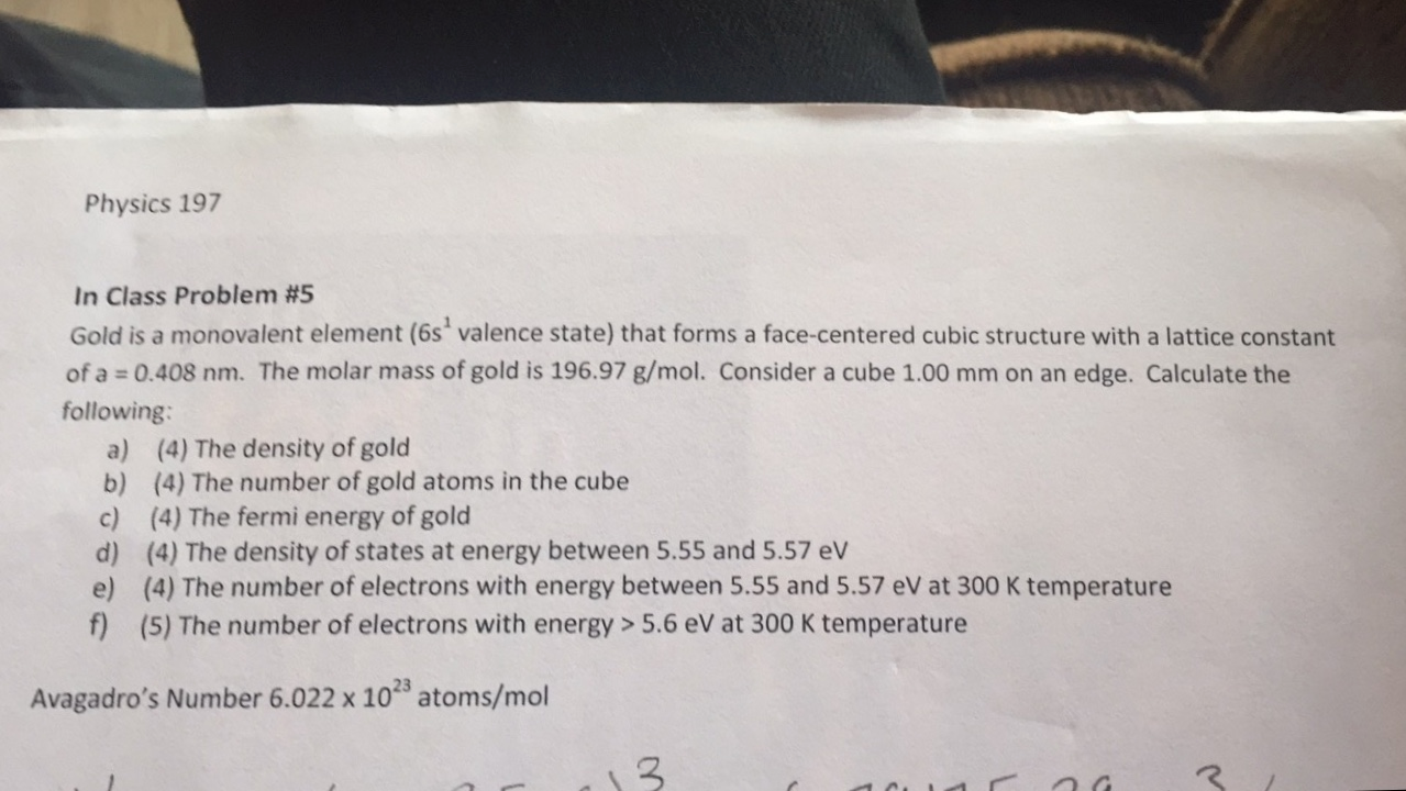 Solved Gold is a monovalent element (6s^1 valence state) | Chegg.com