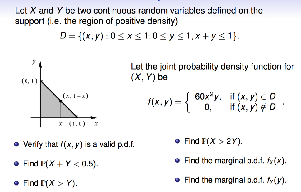 Let X And Y Be Two Continuous Random Variables