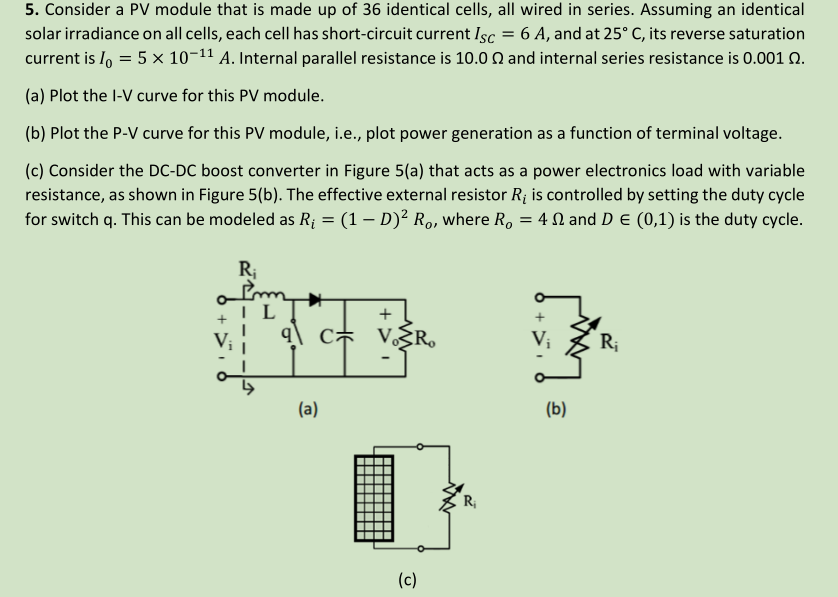 5. Consider a PV module that is made up of 36 | Chegg.com