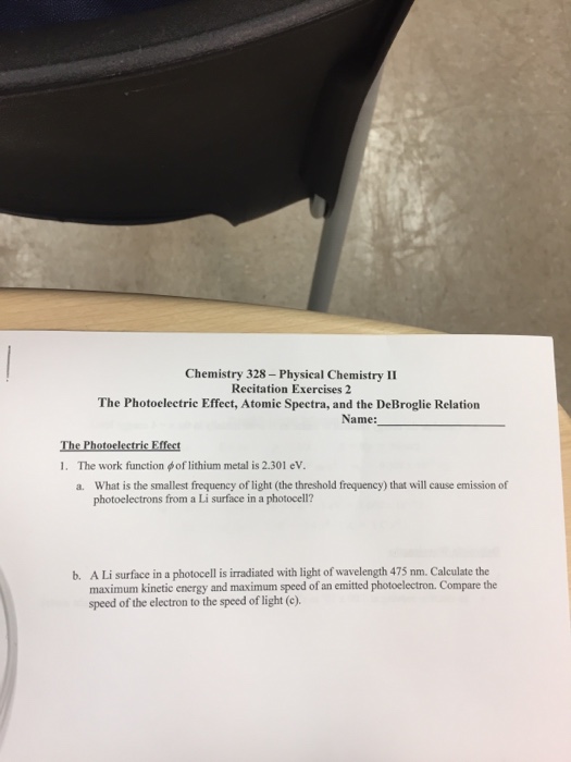 Solved The work function phi of lithium metal is 2.301 eV. | Chegg.com