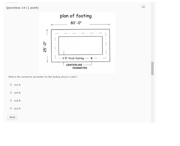 Solved What is the centerline perimeter for the footing | Chegg.com