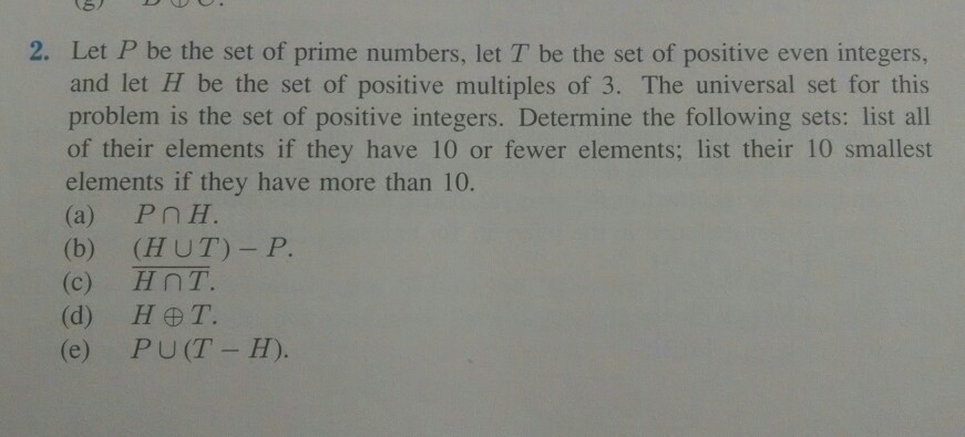 Solved Let P be the set of prime numbers, let T be the set | Chegg.com