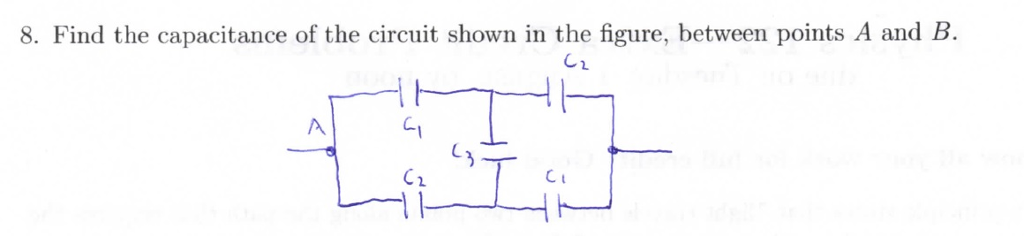 Solved Find the capacitance of the circuit shown in the | Chegg.com